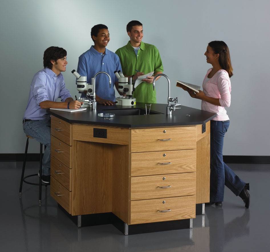 Octagon Workstation w Drawer Base (54 in. W x 54 in. D (710 lbs.) w ...