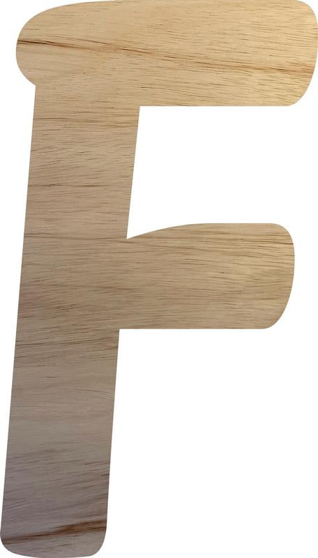 Wooden Large Letter F, Unpainted Wood 12'' Alphabet Craft Letter, DIY ...