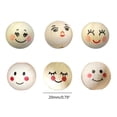 100pcs Natural Beads Round Spacer Smiling Face Doll Head Bead Jewelry ...