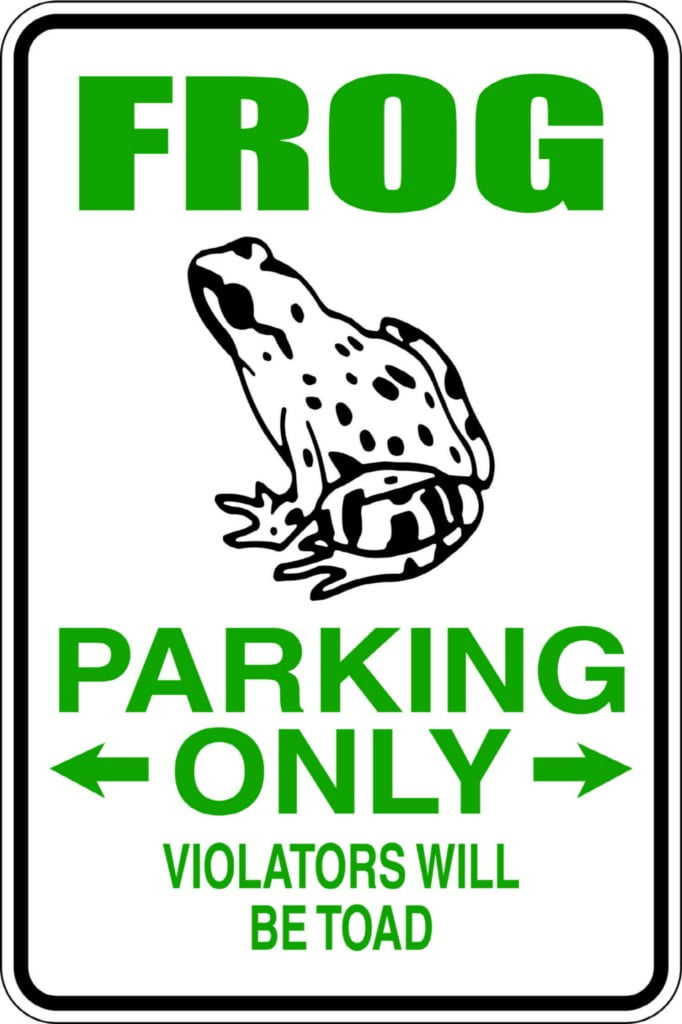New Wall Ideas Frog Parking Signs 9 X18" - Walmart.com