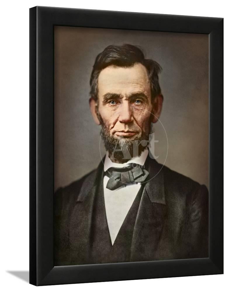 Vintage Portrait of President Abraham Lincoln, Framed Art Print Wall ...