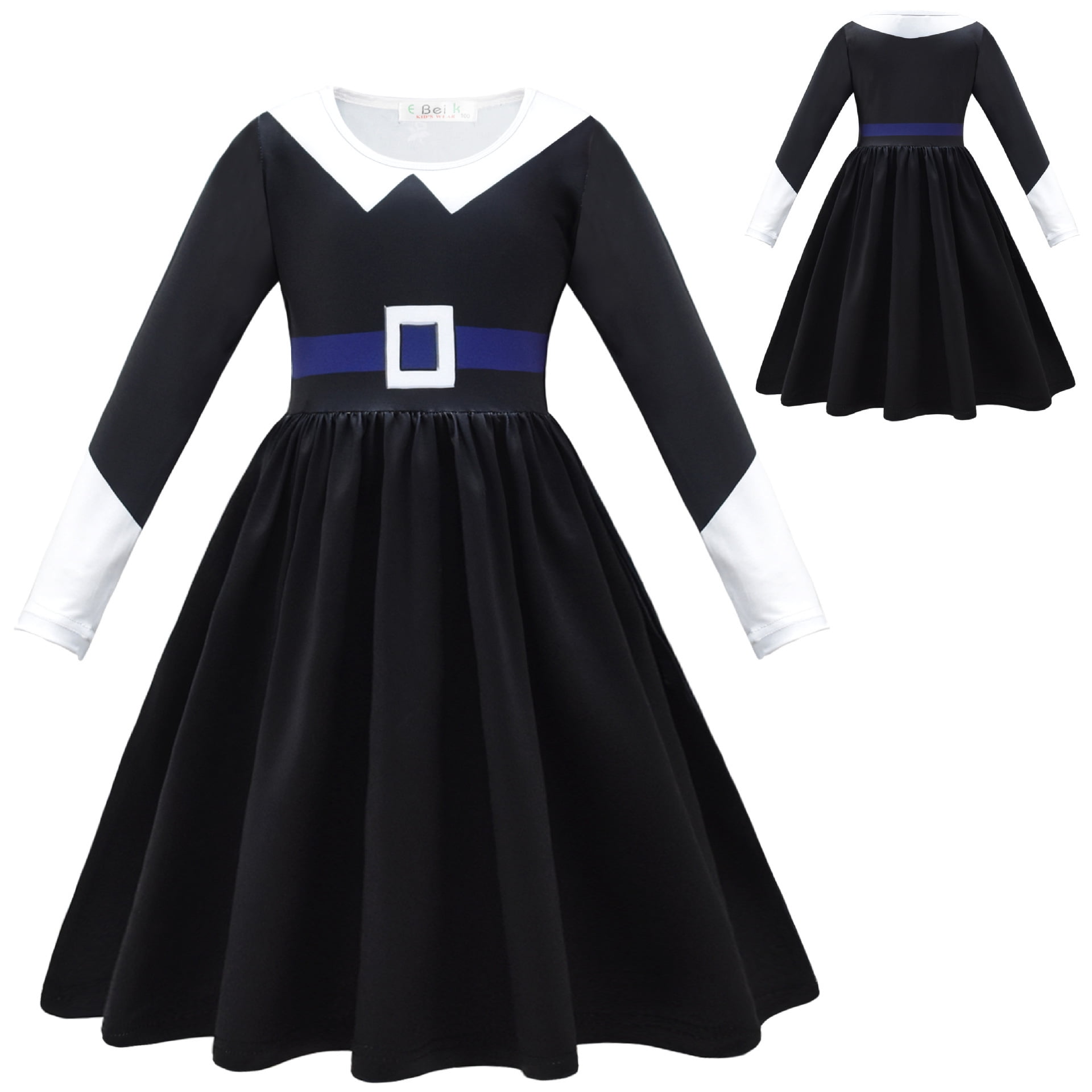 Girl Wednesday Addams Dress Gothic Costume Cosplay Party Dress ...
