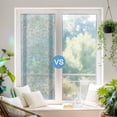 Blue Boho Striped Window Privacy Film Stain Glass,Reusable Decorative ...