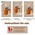 400ML Mixing Cup LED Temperature Display Coffee Cup Stainless Steel ...