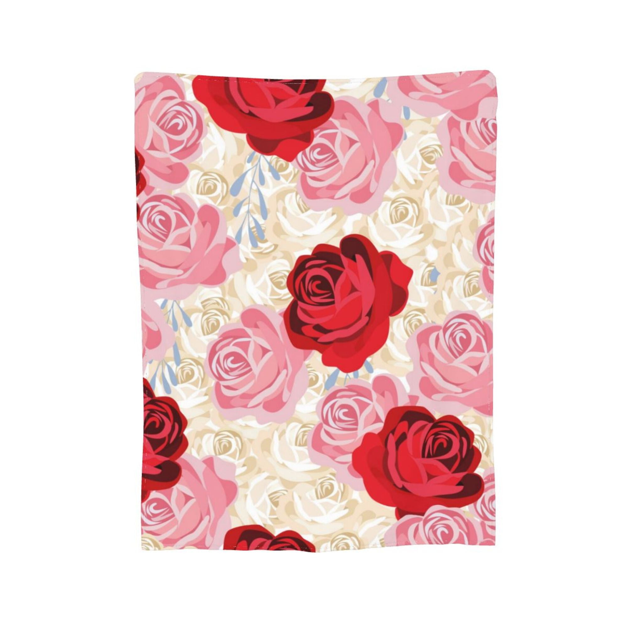 Pink Rose Heart Throw Blanket, Fluffy Soft Cozy Blanket Flannel Plush ...