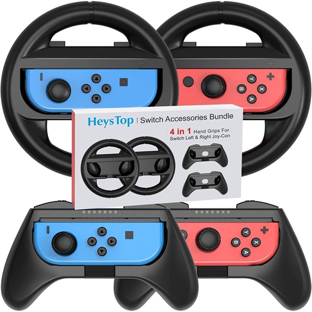 HEYSTOP Nintendo Switch Joy-Con Wheel Accessory (4 Pack) Joy Con ...