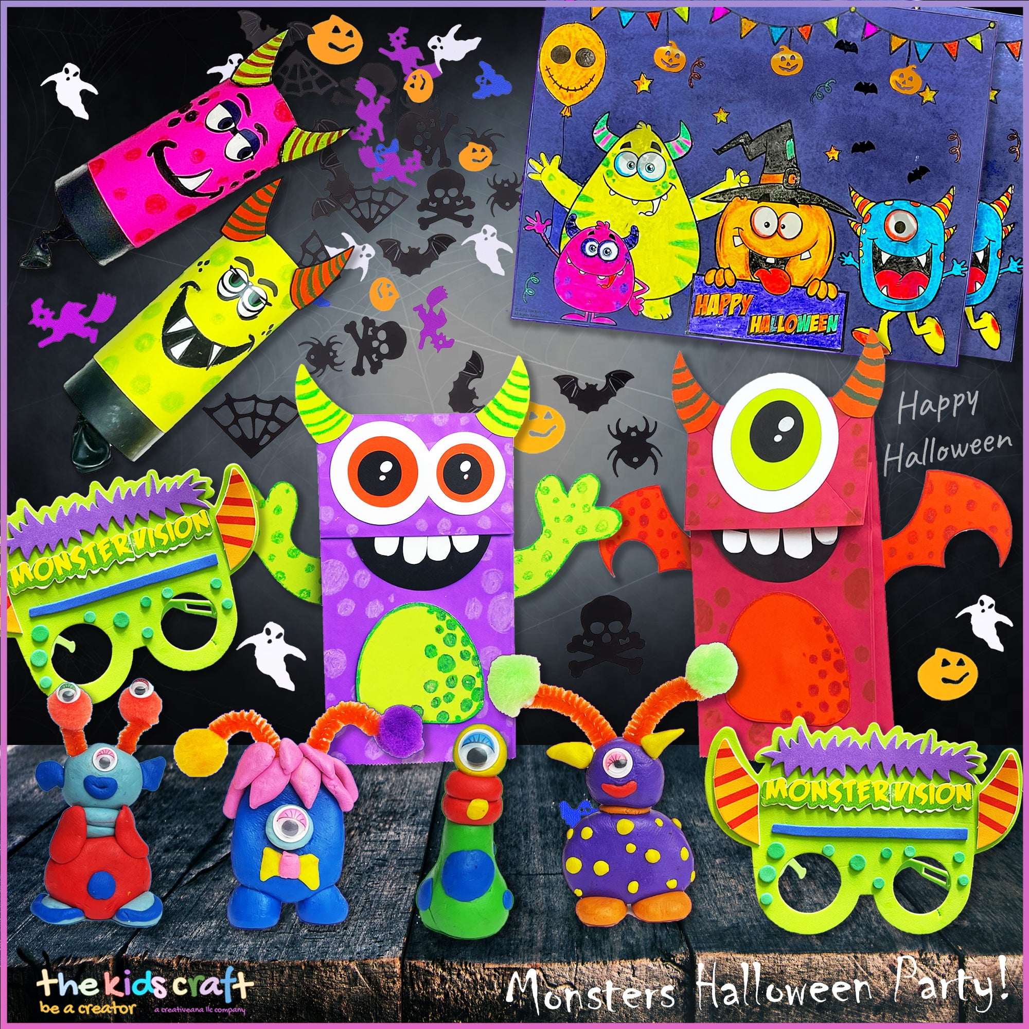 The Kids Craft, Monster's Halloween Party, Halloween DIY Crafts Box for ...