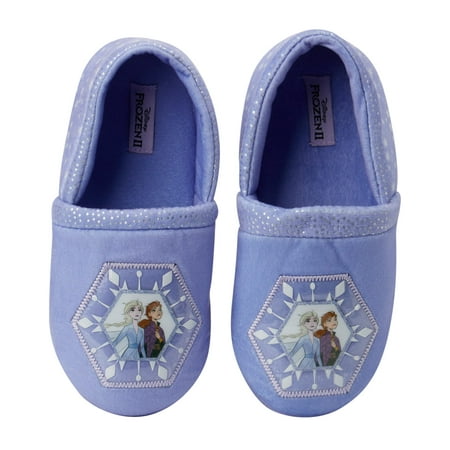 Disney Girls' Frozen Slippers - Princess Elsa and Anna Plush Fuzzy ...