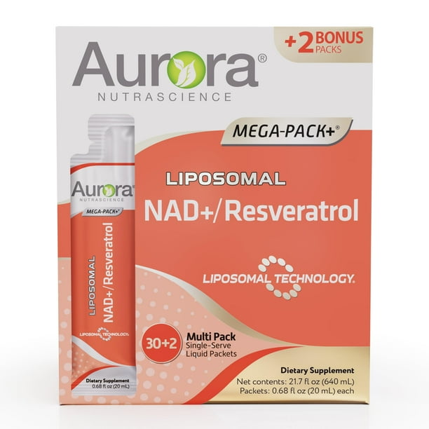 Suplemento de NAD+/resveratrol mega-liposomal Aurora Nutrascience | Walmart en línea