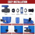 2 Pack PVC Rain Barrel Spigot Kit - 3/4" Garden Hose Thread (GHT) Shut ...