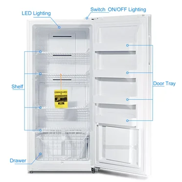 24 in. Freestanding Upright Counter Depth Freezer, Black - Walmart.com