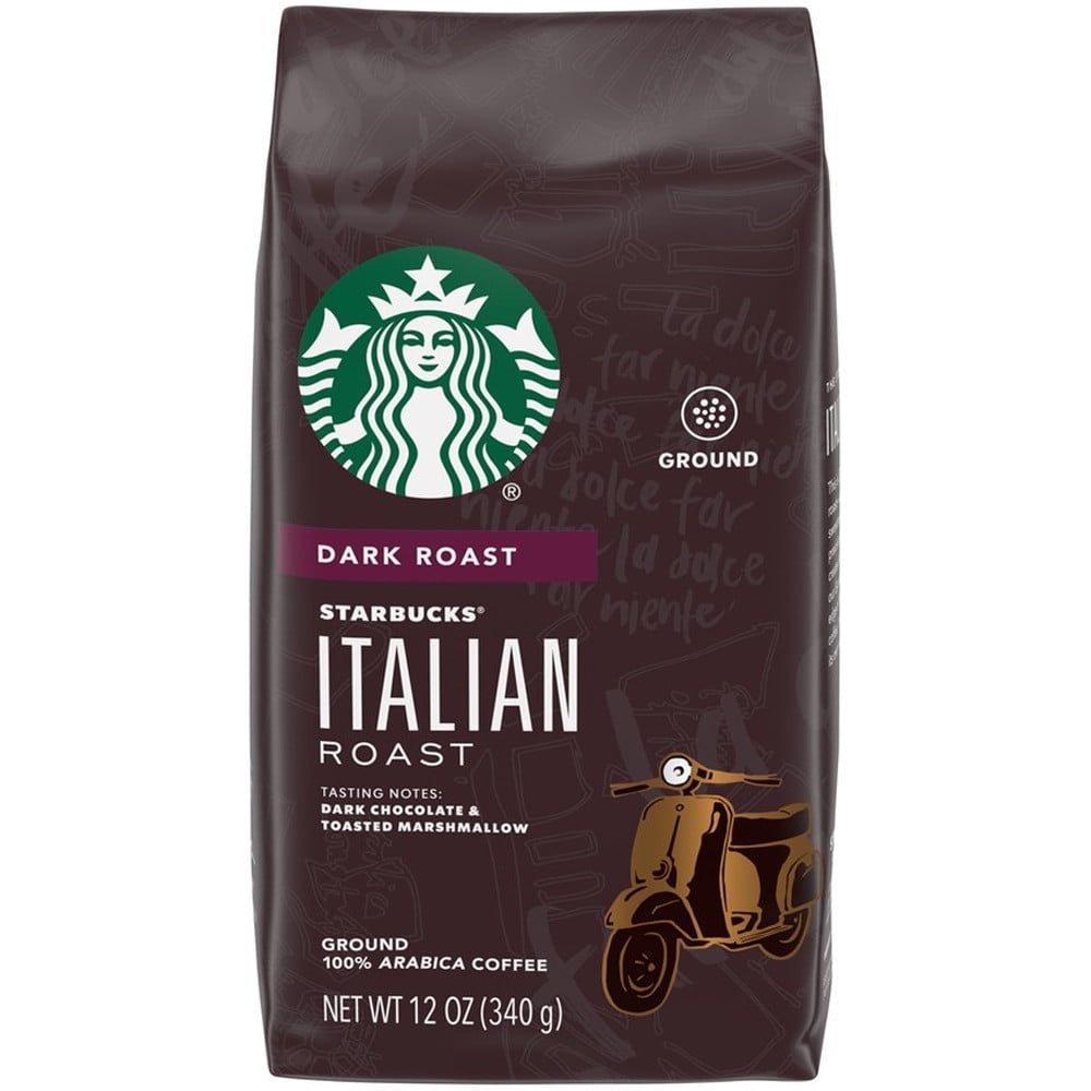 Starbucks Ground Coffee Dark Roast Italian Roast -- 12 Oz - Walmart.com