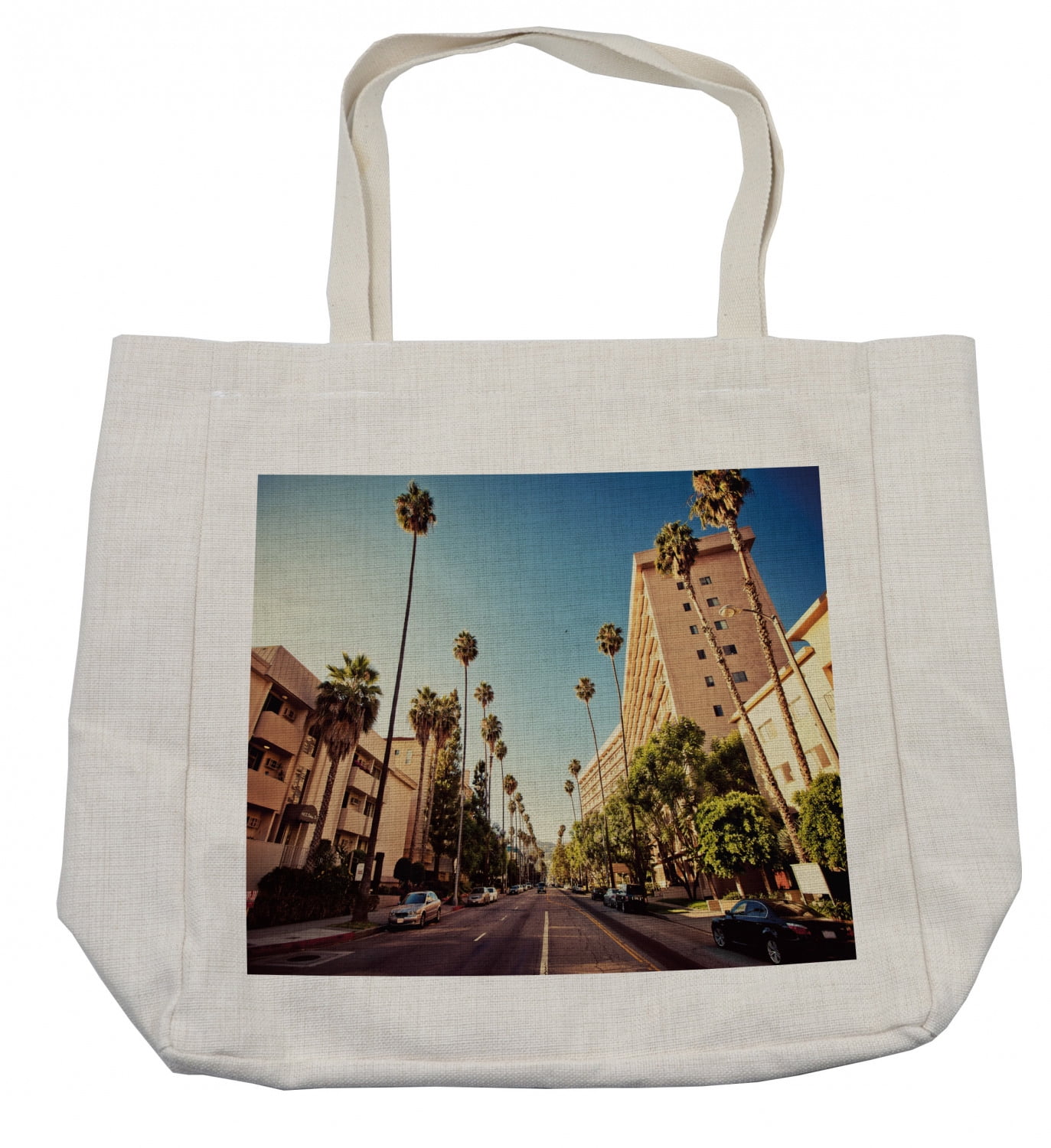 Urban Shopping Bag, Street in Beverly Hills CaliforniPalm Trees Houses ...