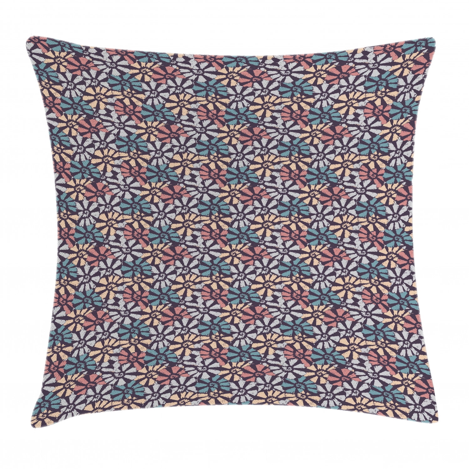 Shells Throw Pillow Cushion Cover, Soft Pastel Colored Print Pattern of ...