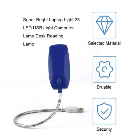 Super Bright Laptop Light 28 LED USB Light Flexible Computer Lamp ...