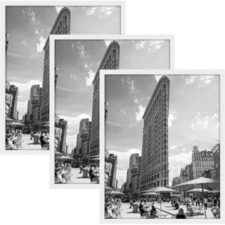AmPm 16x20 Frame Black 3 Pack, 16x20 Picture Frames for Wall,Wood Frame ...