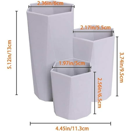Multifunction Hexagonal Pencil Pot Desktop Organizer For Makeup Storage ...