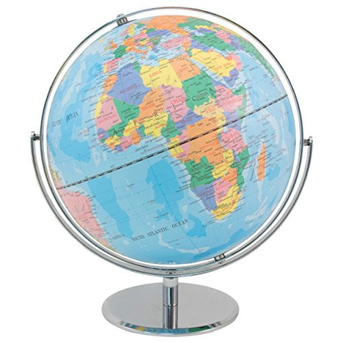 Advantus 12 Inch Desktop World Globe with Blue Oceans (30502) - Walmart.com