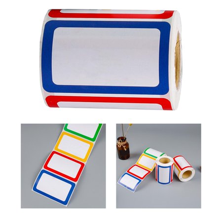 Name Tag Labels - Colourful Name Label Stickers 90x50mm Adhesive Name ...