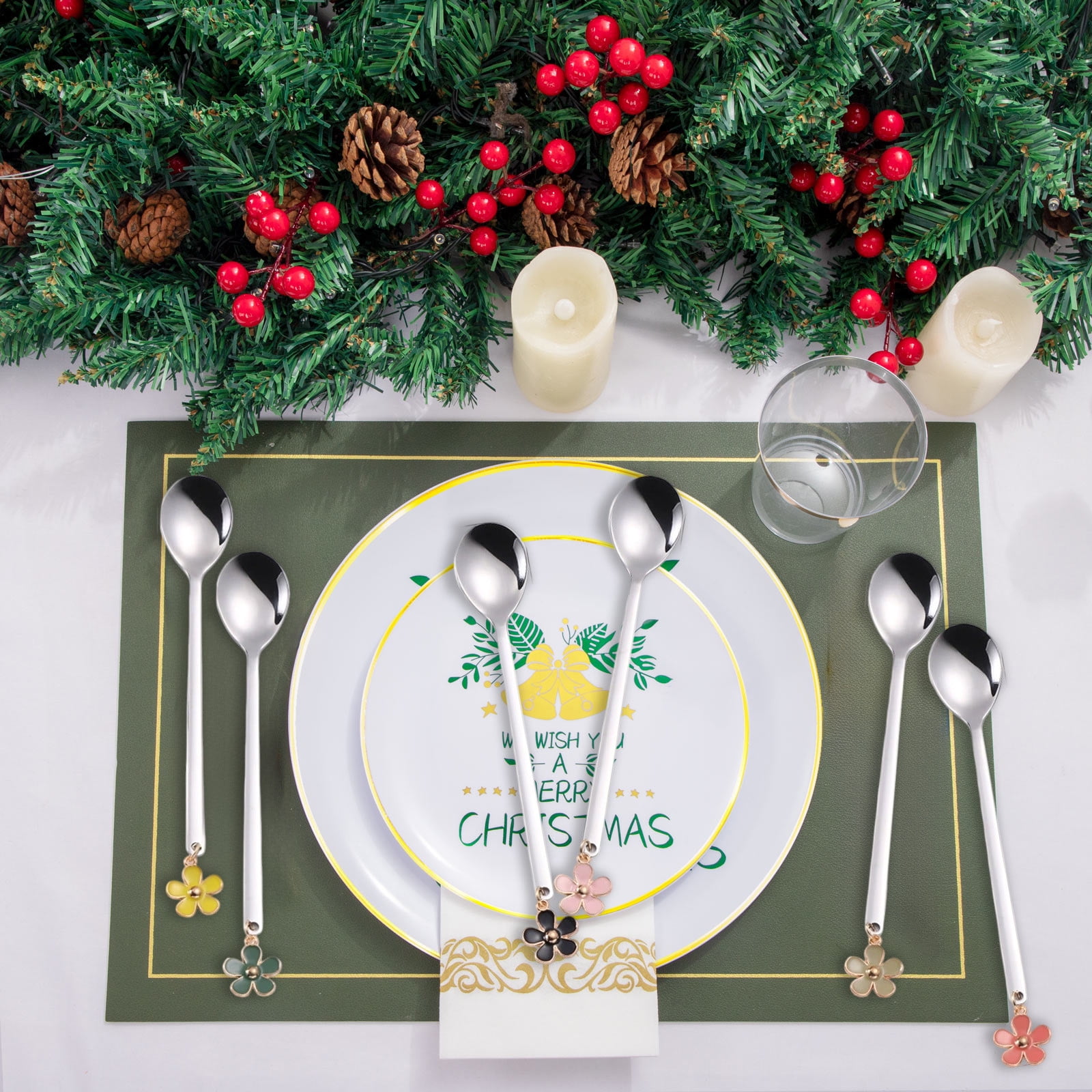 Click here for Lsljs Christmas Flowers Cutlery Coffee Spoon Stain... prices