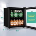 WANAI Small Liquor Beer Bar Front Mini Fridge 1.7 Cu.ft Beverage Cooler ...