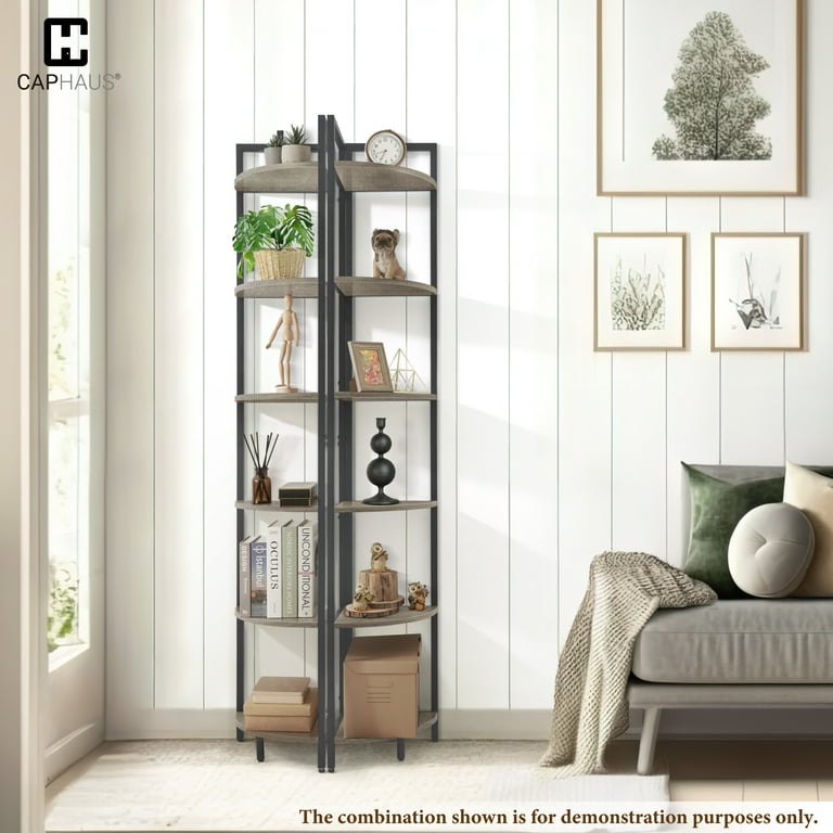Grey corner shelf unit store