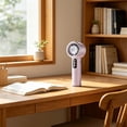 Upgraded Portable Digital Display Turbine Handheld Fan, USB ...