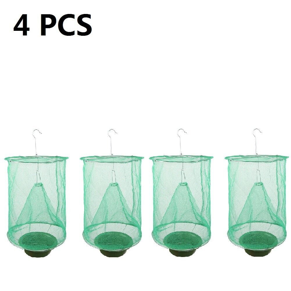 2/4 PACK The Ranch Fly Trap Reusable Fly Killer Cage Net Trap Pest Bug ...