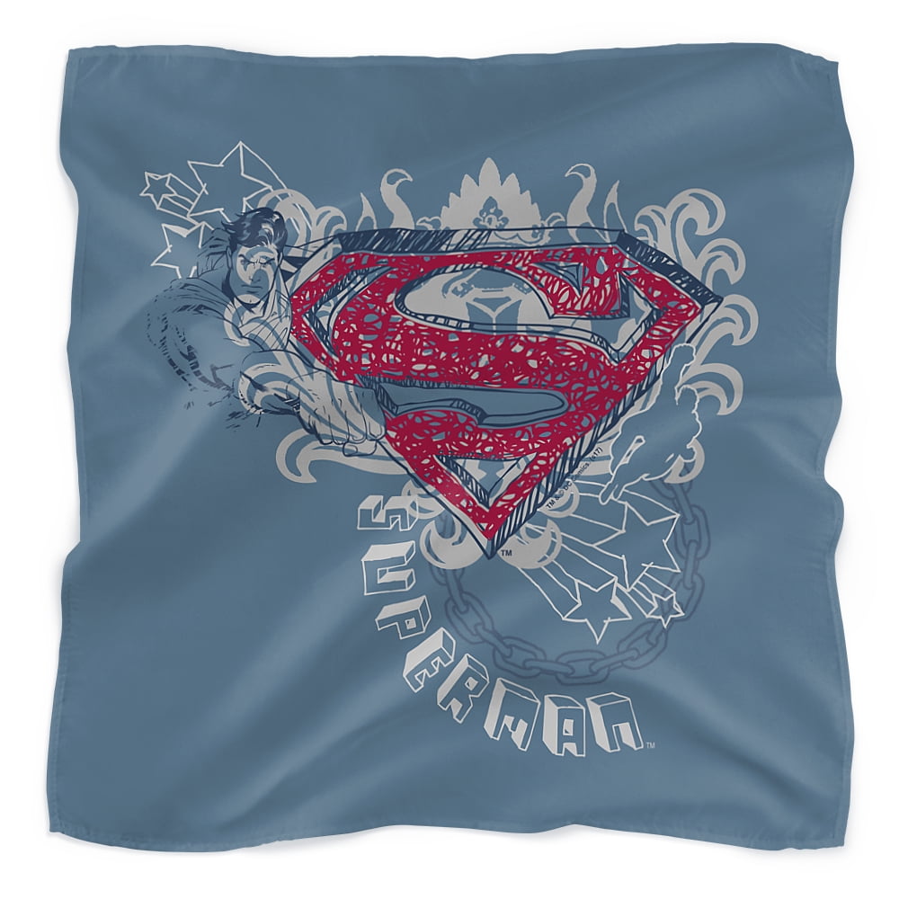 Superman Star and Chains Bandana (21 in x 21 in) - Walmart.com