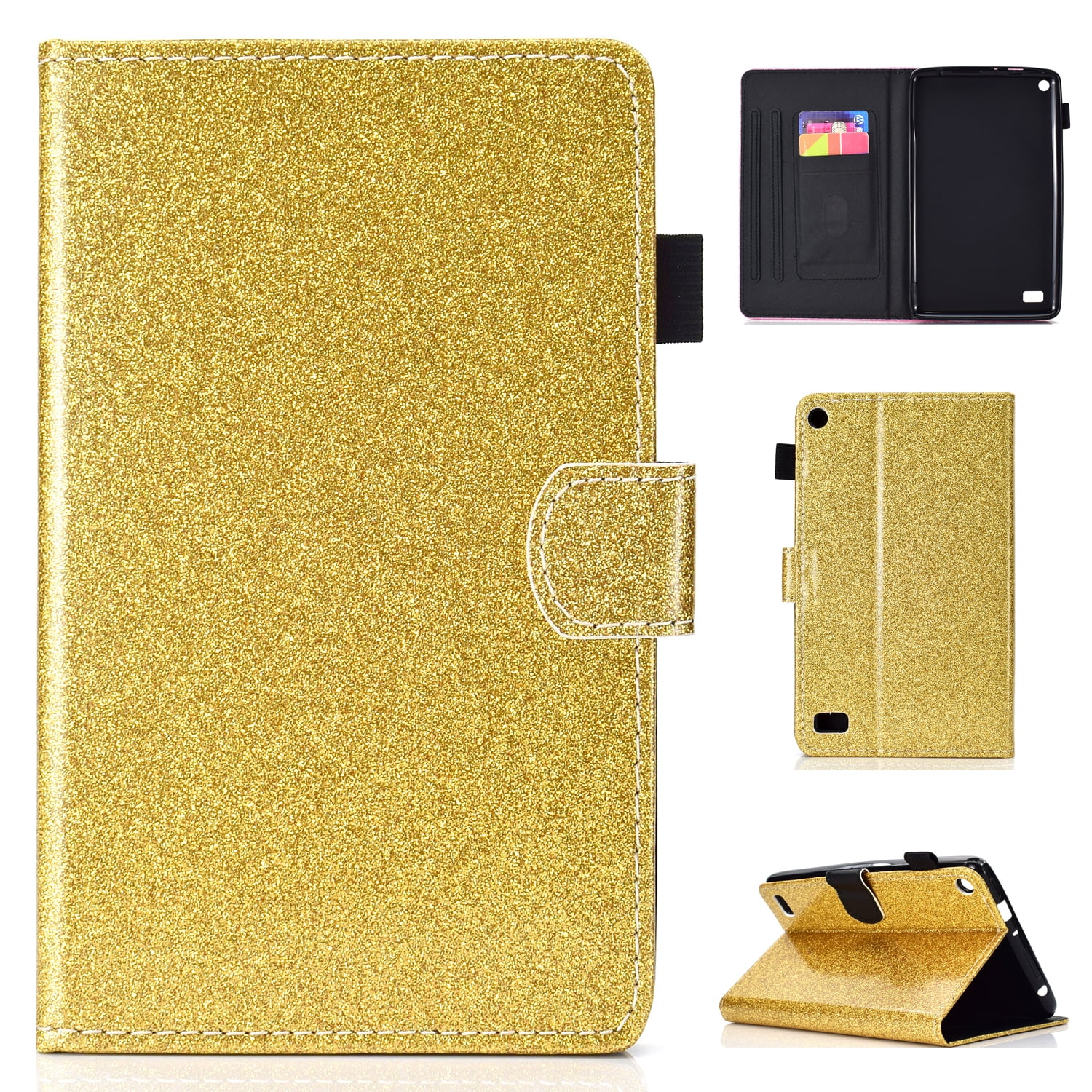 Fire 7 2015 Case (5th Generation ONLY), Allytech Glitter Leather Slim ...