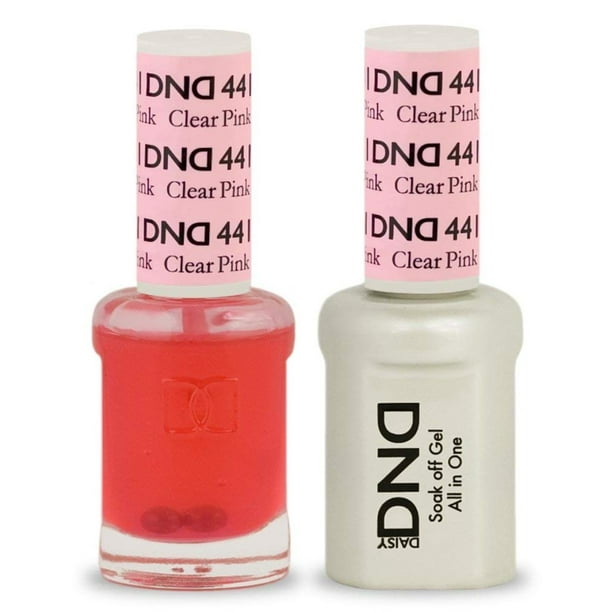 DND Soak Off Gel Polish Dual Matching Color Set 441, Clear Pink, 441 ...