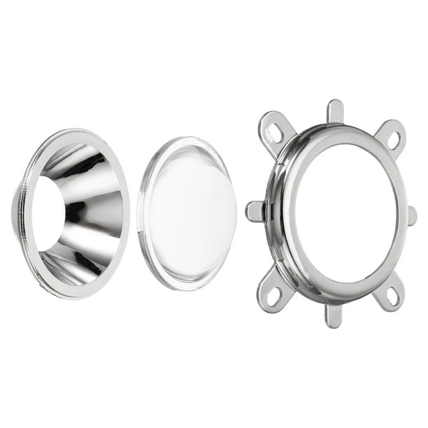 Uxcell 44mm LED Lens Optical Glass Kit 90 Degree Reflector with Fixed ...