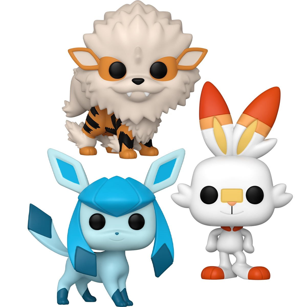 Funko Pop! - Pokemon, Scorbunny #922, Glaceon #921 and Arcanine #920 ...