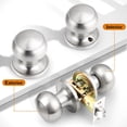 3 Pack Brushed Nickel Round Ball Interior Passage Door Knobs - Walmart.com
