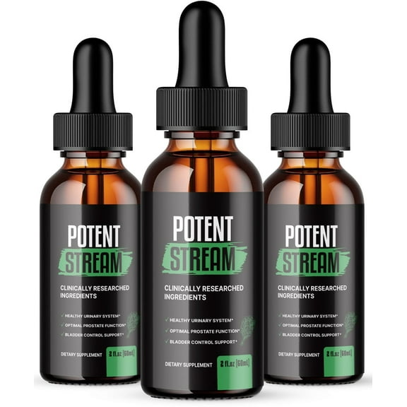 Potent Stream Drops, Advanced Formula for Prostate Health, All-Natural ...
