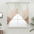 Abstract Ocean Swag Valances for Windows 36 inches Long, Beige Mountain ...