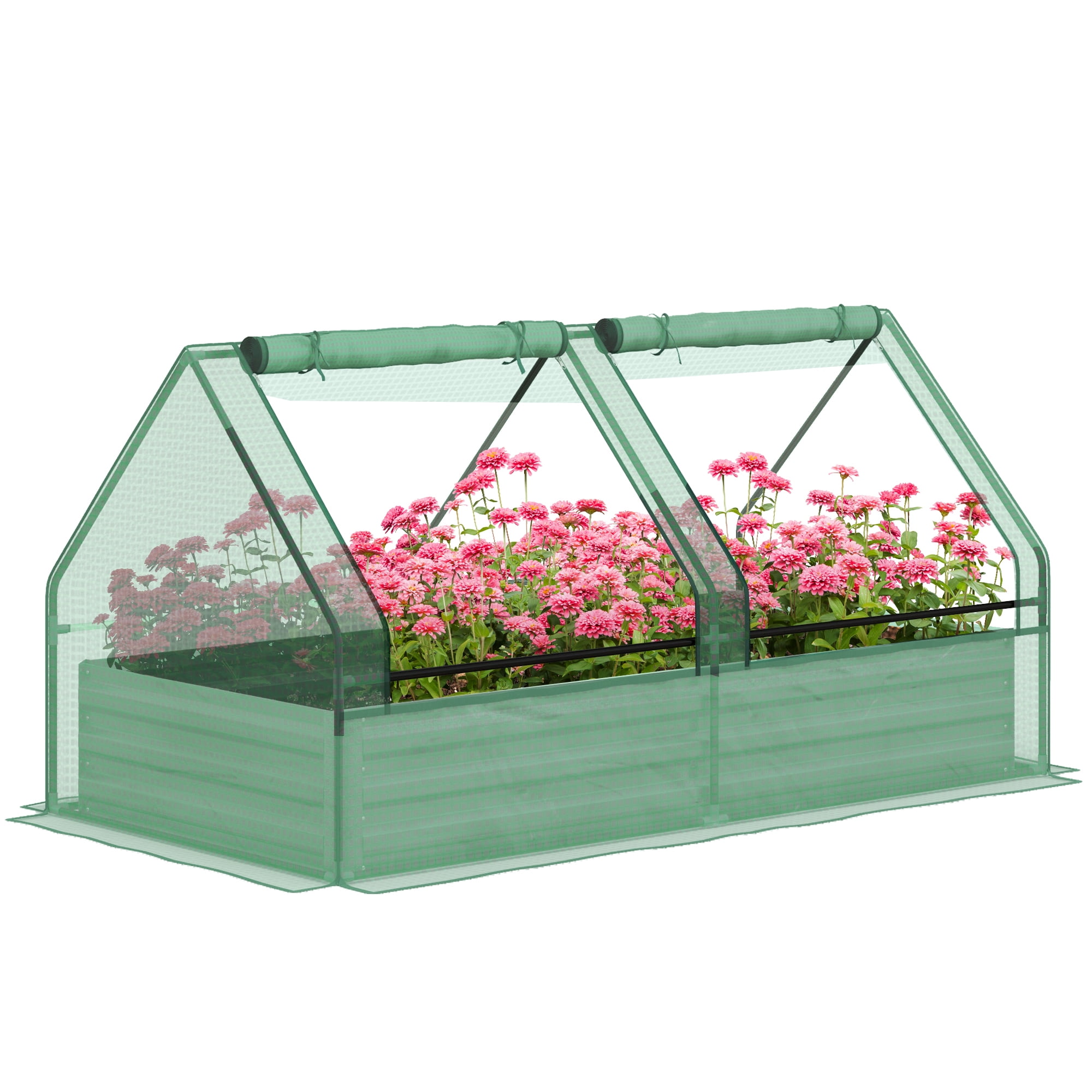 Click here for Outsunny 6 X 3 Raised Garden Bed With Small Greenh... prices