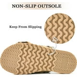 LORDFON Womens Open Toe Cross Band Fuzzy Slippers, Plush Faux Fur, Memory Foam, Non-Slip Outsole ...