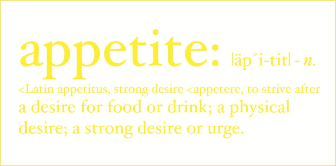 Appetite Definition Vinyl Decal - Medium - Yellow - Walmart.com