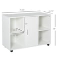 Vinsetto Mobile File Cabinet with Small Wood Shelves, Furniture Look ...