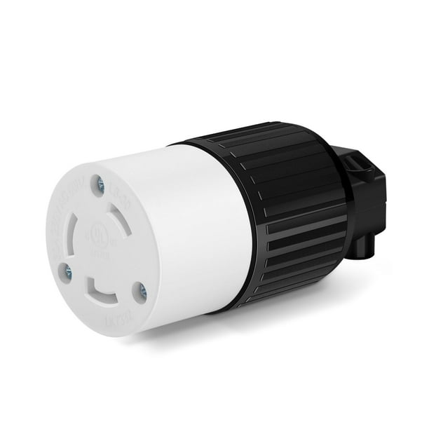 Female Plug End Grounded Plug Replacement, Twist-Locking 30A Amps 250V ...