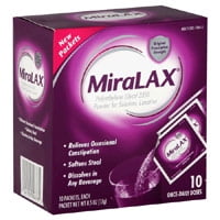 Miralax Laxative Single Dose Powder For Solution, 17 Gm Sachets, 10 Ea ...