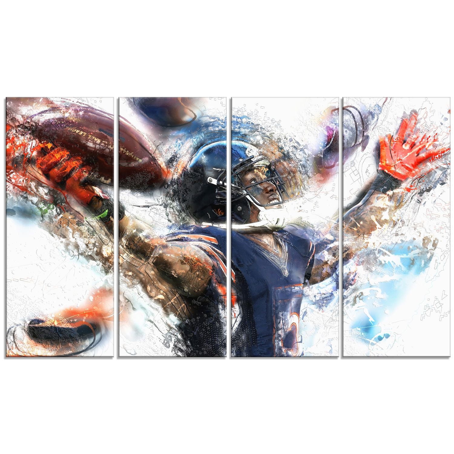 Click here for Designart Design Art Football Touchdown Canvas Wal... prices