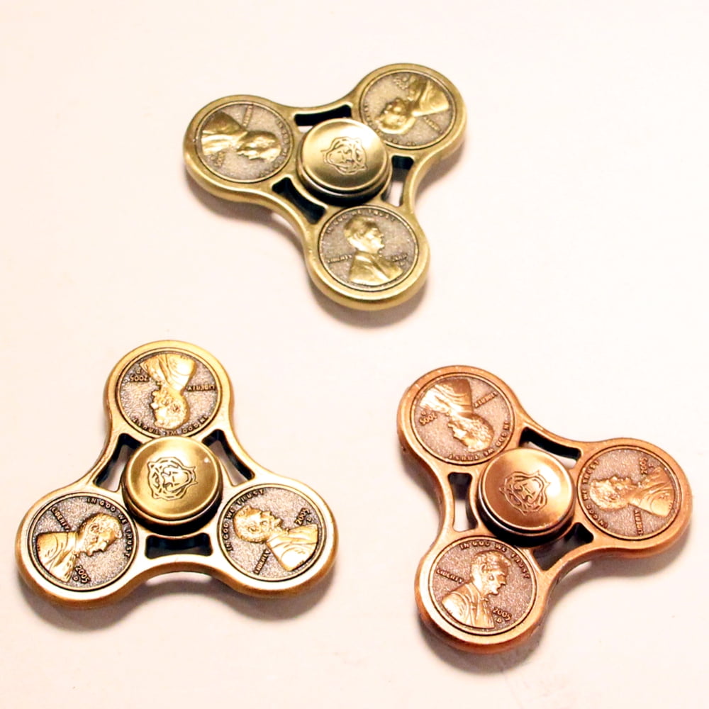 Triple Penny Fidget Hand Spinner Toy for Adults and Kids, with Hybrid ...