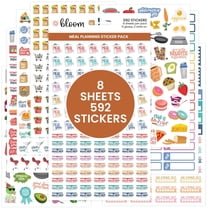 bloom daily planners Sticker Sheets, Vintage Holiday 6 Sheets - Walmart.com