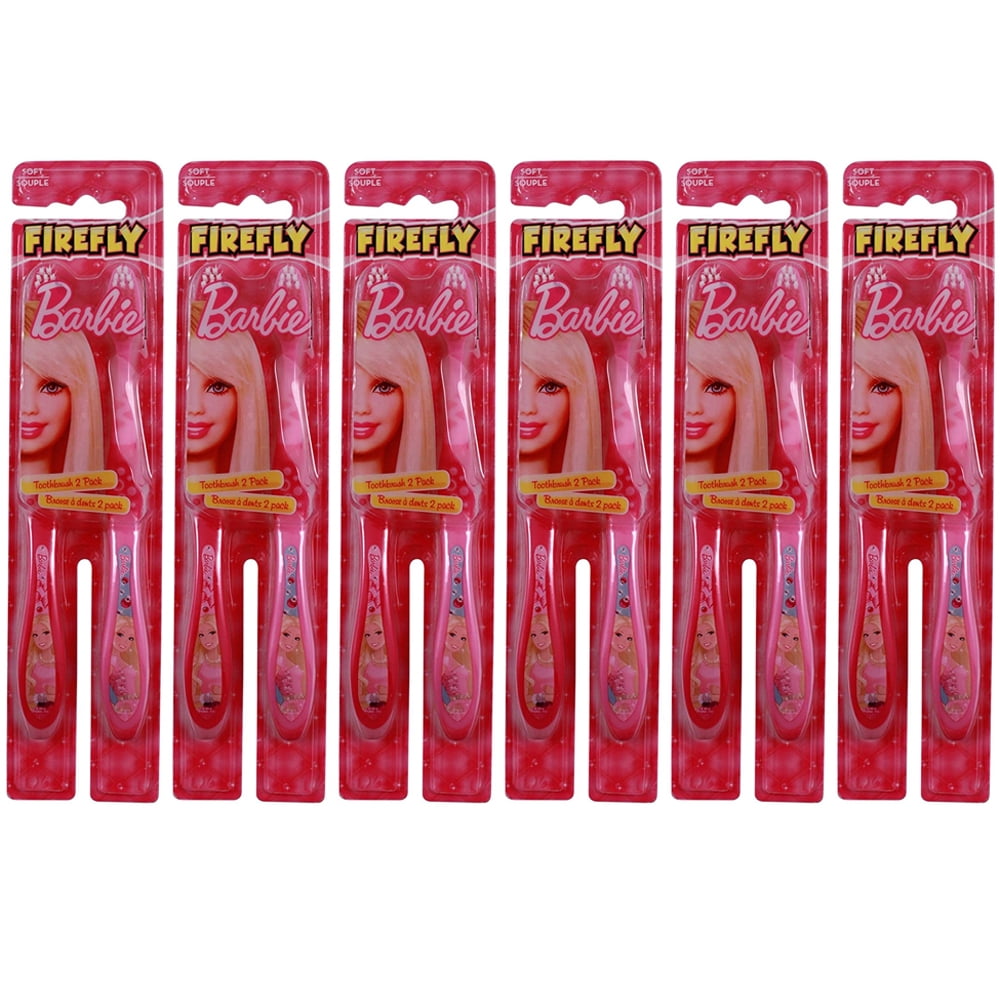 Pack of (6) Barbie Toothbrush Twin Pack By Smile Guard Dr. Fresh ...