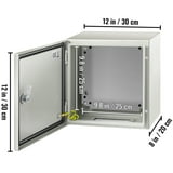 VEVOR Steel Electrical Box 12"x 12"x 8" Electrical Enclosure Box ...