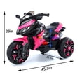 LHYY Motorcycle Ride-On Motorcycle 3-Wheels Battery Powered Motorbike ...