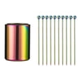 4.3" Metal Picks 10Pack+Holder Kit,Premium 304 Stainless Steel Reusable ...