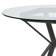 Armen Living Cairo Round Dining Table with Finish and 48" Glass Top ...